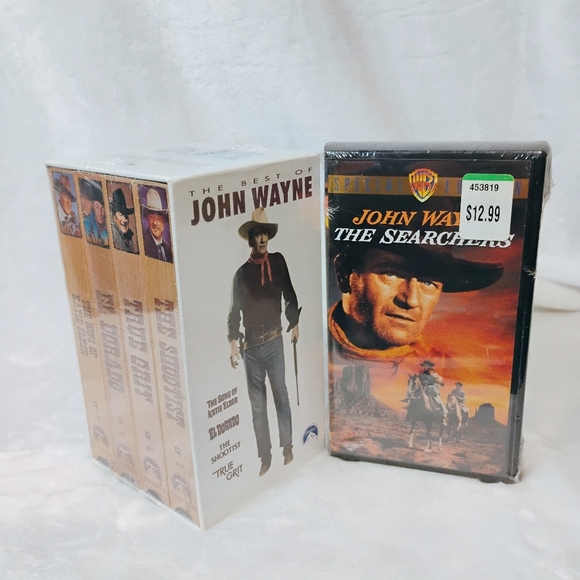 Media | The Best Of John Wayne Box Set The Searchers 5 Vhs Vcr Tapes ...